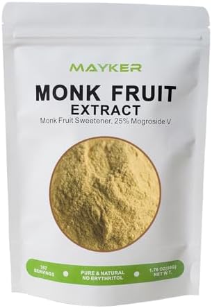 Amazon.com: MAYKER 100% Monk Fruit Extract Powder, 25% Mogroside V, 1. ...