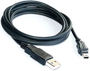 PremiumDigital 2m Black Braided USB Type A, Mini 5 Pin Compatible With ...