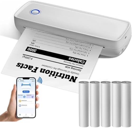 Mprinter A80 A4 Thermal Printer Bluetooth Wireless, Inkless Thermal ...