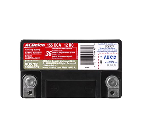 ACDelco Gold AUX12 (88864603) 36 Month Warranty Auxiliary AGM JIS 12BS ...