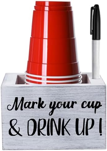Amazon.com: Cup Holder with Marker Slot, Mark Your Cup and Drink Up ...