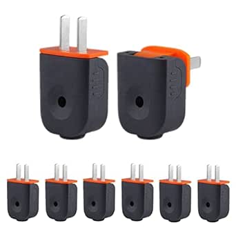 8PCS Electric Plugs Extension Cord Plug 2 Prong Replacement Plug 90 ...