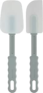 Prestige Silicone 2 pc Spatula Set | Ergonomic Grip | Stain Resistant ...