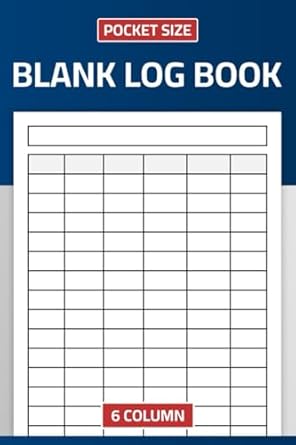 Amazon.com: Pocket Size Blank Log Book (6 Columns): Small 6-Column ...