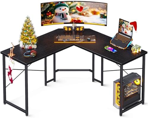Amazon.com: FDW Computer Desk, 51 Inchs L Shaped Desk with Large ...
