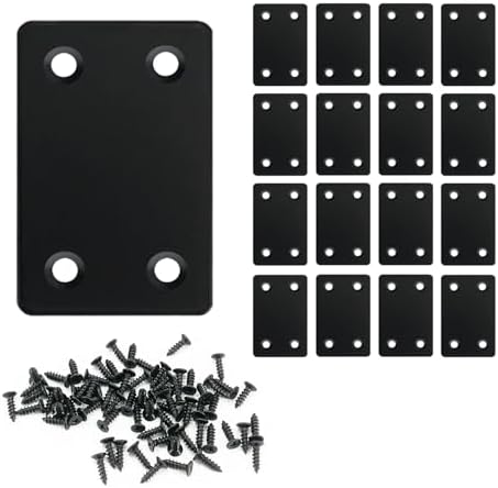 Amazon.com: 6 Pack 6" x 3⅞" Black Flat Mending Plate, Steel Straight ...