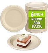 Amazon.com: Uniecocus Small Paper Plates 6 inch, 100 Pack Disposable ...