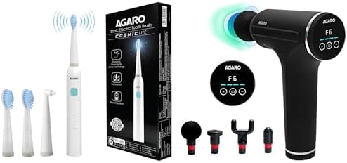 AGARO Galaxy Gun Body Massager, Black. & COSMIC Lite Sonic Electric ...