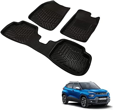 Kozdiko Car 3D Foot mat, Floor Mat Black Color for Tata Punch : Amazon ...