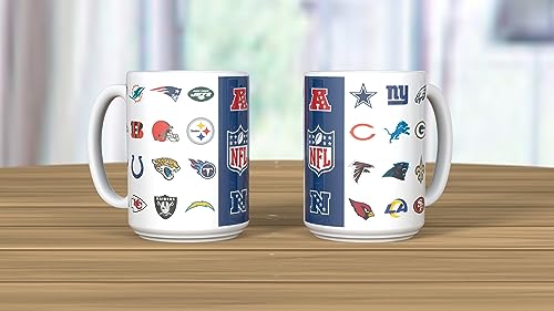 NFL Coffee Mug All Team Logos Mug 440 ml Mug - BigaMart