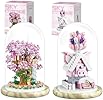 Amazon.com: Insgen Cherry Blossom Bonsai Tree House Building Flowers ...