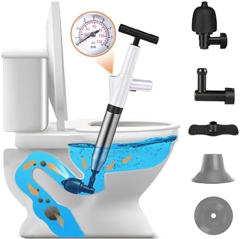 Amazon.com: Toilet Plunger Drain Clog Remover: High Pressure Air Drain ...