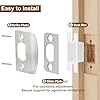 MOSECYOU Standard Door Lock Strike Plate with Spacer Shim, Door Latch ...