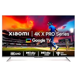 Xiaomi 108 cm (43 inches) X Pro 4K Dolby Vision IQ Series Smart Google LED TV L43M8-5XIN (Black ...