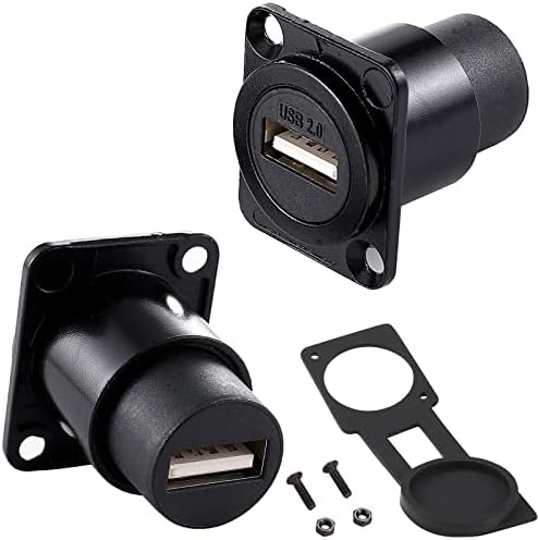 Amazon.com: PENGLIN 2Pack USB 2.0 Panel Mount Connector, D-Type Module ...