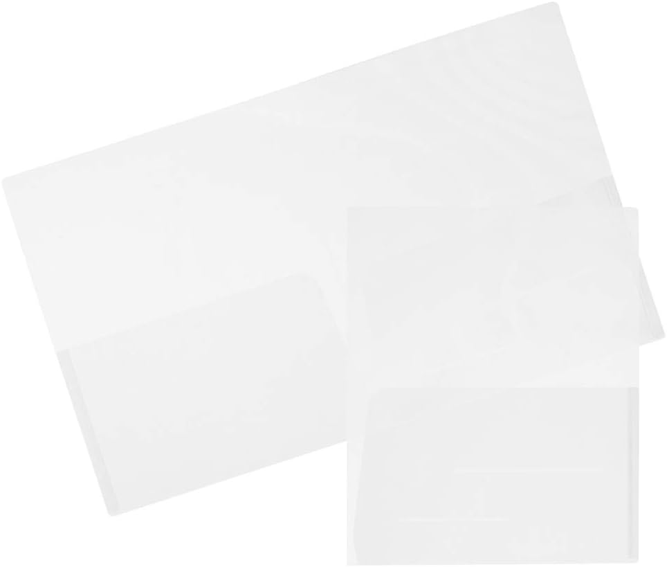 Amazon.com : Lion Clear Project Folders with Index Pocket, 10 EA/Pack ...
