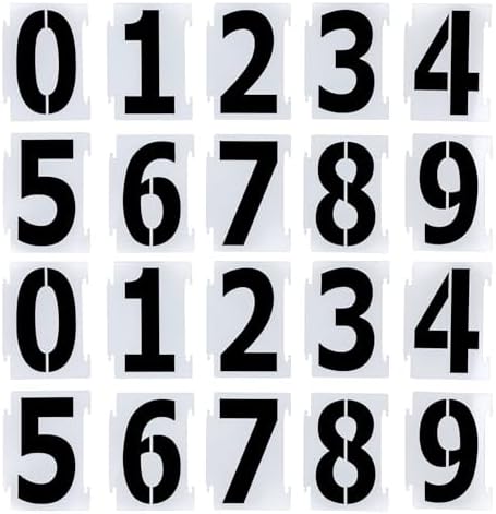 Gjinxi 4 Inch Number Stencils for Painting, 0-9 Address Number Stencil ...