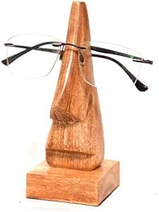 Amazon.com: Handmade Wooden Eyeglass Spectacle Holder Nose Shaped Stand ...