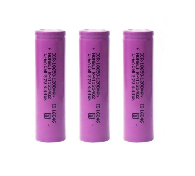 SP Electron Pack of 3 Pcs 1200 Mah 3.7 Volts 18650 Rechargeable Power ...