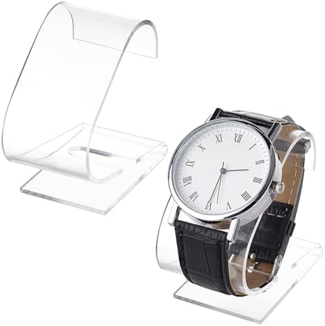 Amazon.com: PH PandaHall 2pcs Clear Watch Stand, 2.4 x 2.4 x 1.3 inch ...