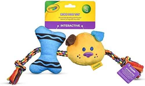 Pet Supplies : Crayola for Pets Crayon Rope Plush Squeaker Dog Toy ...