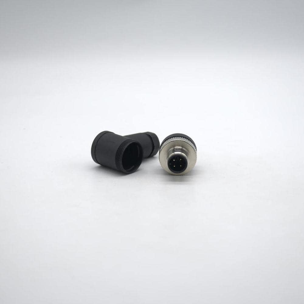 Amazon.com: Elecbee Right Angle Sensors M12 4Pin D Code Male Unshiled ...