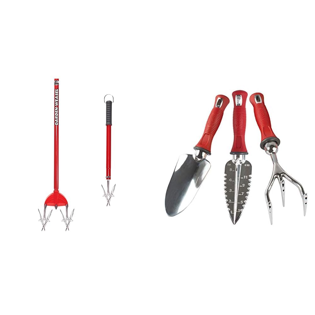 Amazon.com : Garden Weasel 2-in-1 Rotary Cultivator + 3-Piece Hand ...