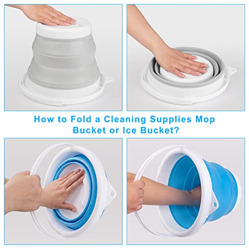 Snapklik.com : Collapsible Mop Bucket For Floor Cleaning,5L(13 Gallon ...
