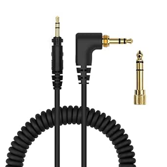 Amazon.com: BUTIAO EAH-DJ1200 Cable, Replacement Spring Coiled Audio ...