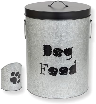 Amazon.com: 24-25 Lbs Stainless Steel Large Dog Food Storage Container ...