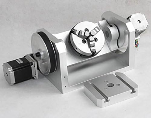 CNC 4th Axis Stepper Motor Rotary Table with 3-Jaw Chuck for CNC Router ...