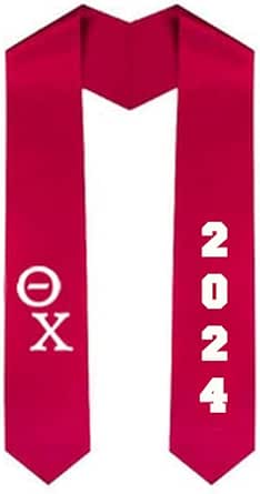 Amazon.com: Custom Theta Chi Greek Diagonal Lettered Graduation Sash ...