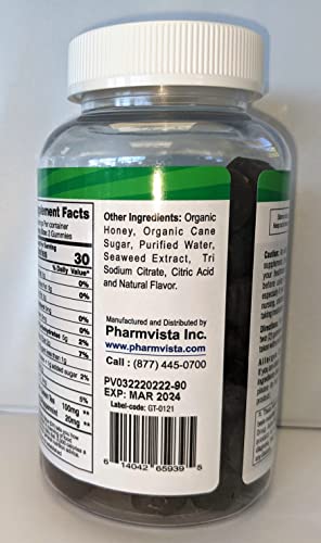 Pharmvista Green Tea & Peppermint Gummies 100mg - Gluten Free, | Gourmetian