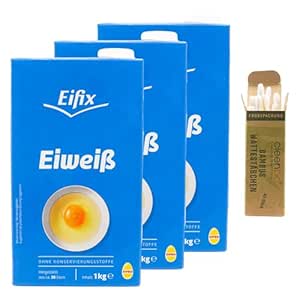 Eifix - Eiweiß flüssig hergestellt aus ca. 30 Eiern 3er Set á 1 kg ...