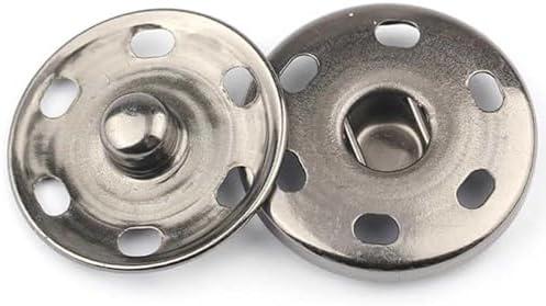 30 Sets Snap Fasteners Metal Press Studs Sew on Snap Button for Clothes ...