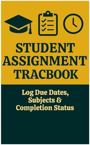 Student Assignment Tracker – Log Due Dates, Subjects & Completion ...