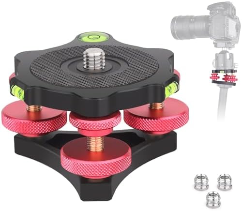 Amazon.com : Leveling Base Camera Tripod Head Leveler CNC Lever Stand ...