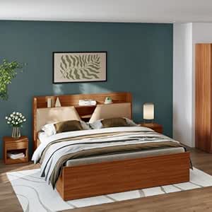 GODREJ INTERIO Bed, Diana Advance Queen Size Engineered Wood Bed with ...