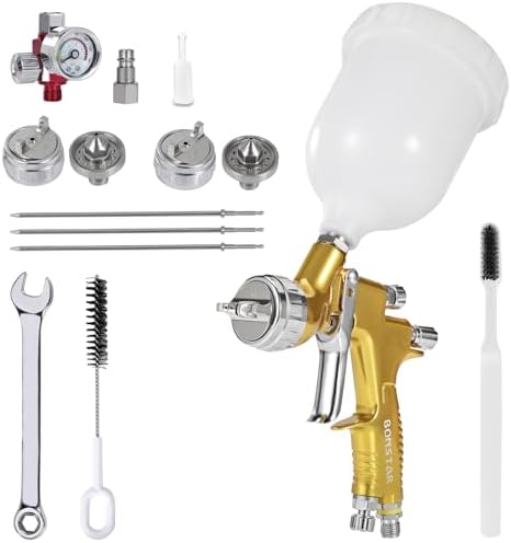 Amazon.com : REFINE Air Spray Gun, Auto Paint Gun with 1.4/1.8/2.0mm ...