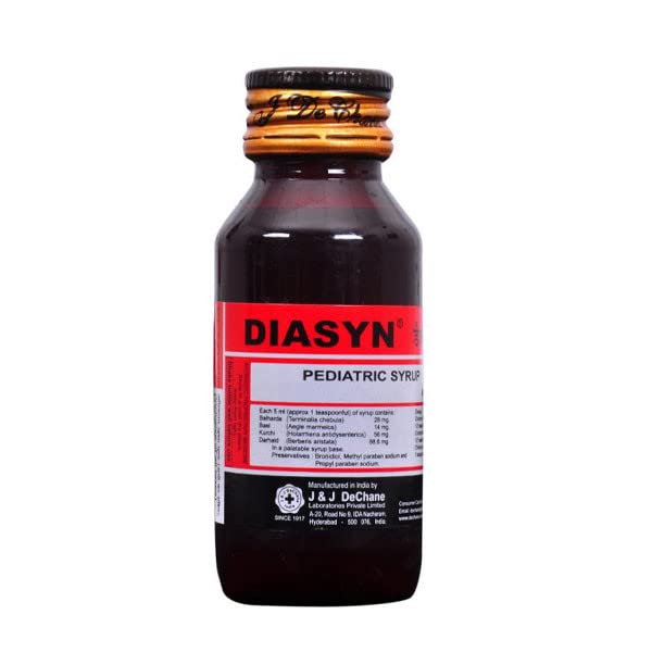 Buy DIASYN SYRUP 60 ML J&JDECHN (pack of 2) Online at Low Prices in ...