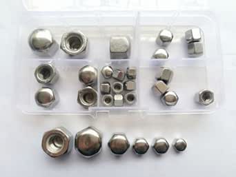 30Pcs M5 M6 M8 M10 304 Stainless Steel Blind Cap Nuts hex Short Flat ...
