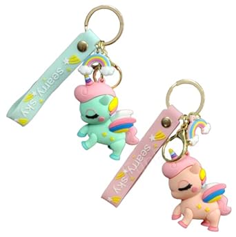 FunBlast Kawaii Keychain – 3D Fancy Rubber Key Chain, Stylish Design ...