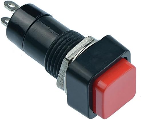 5 x Black Off-(On) Momentary Square Push Button Switch 12mm SPST ...