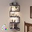 WFSRESTD Floating Corner Shelves with Light - 5 Tiers Metal Corner ...