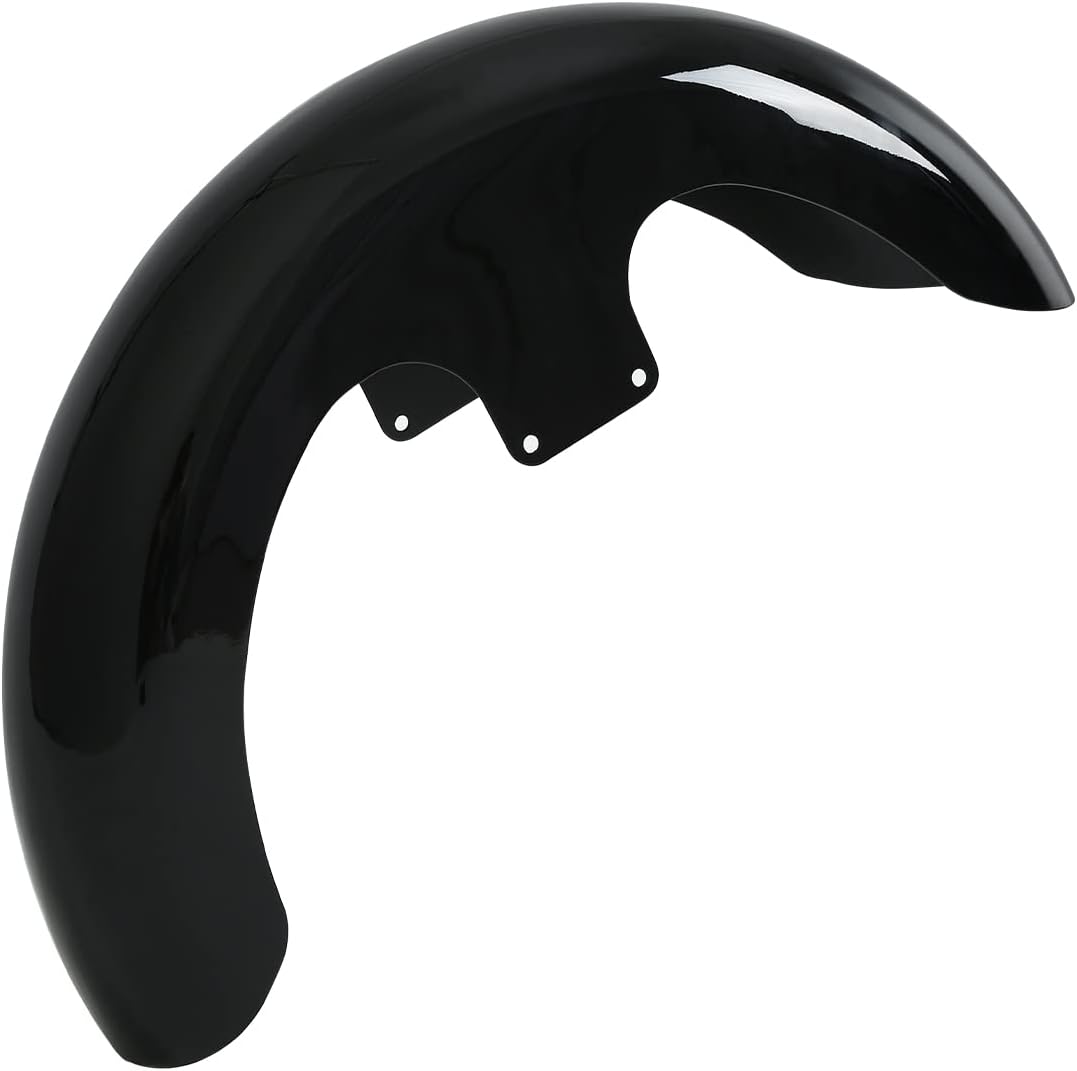 Amazon.com: SLMOTO Gloss Black Motorcycle Front Fender 23" Wheels Wrap ...