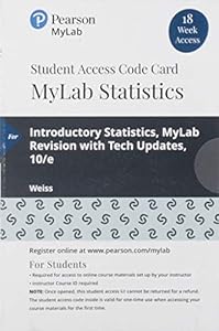 9780135909737: Introductory Statistics, MyLab Revision -- MyLab ...