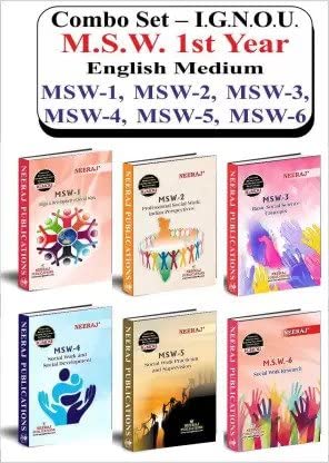 Buy IGNOU STUDENT EXAM HELP BOOK MA Social Work 1st Year Combo (MSW-1 ...