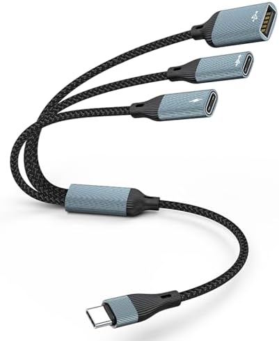 Amazon.com: Jadebones USB C Splitter with PD 60W Charging, 3-in-1 USBC ...