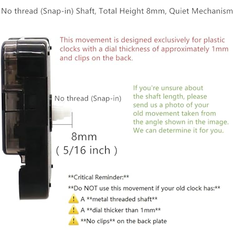 12888 Youngtown Snap in Type 4.5mm Hour Shaft Length Australia | Ubuy