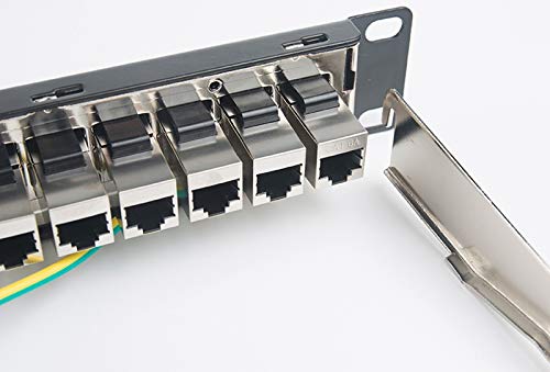 Detroit Packing Co. 24 Port CAT6A RJ45 Through Coupler Patch Panel with ...